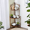 Rustic Corner Baker'S Rack 14X14X47"
