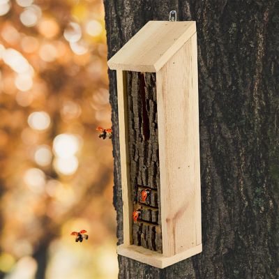 Rustic Handmade Ladybug House; Backyard Insect Hotel and Shelter