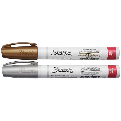 Sharpie Medium Point Oil-Based Paint Markers 2/Pkg-Gold, Silver