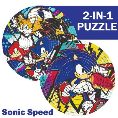 Spin Flip Puzzle: Sonic Speed - 2-In-1: Double-Sided Puzzle,Ages 8 ...
