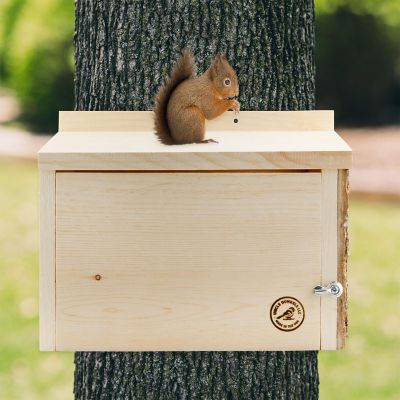 Squirrel Nesting Box, Handcrafted Wood Winter Outdoor Shelter ...