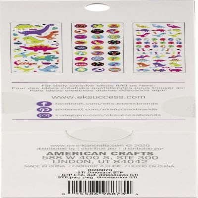 Sticko Sticker Pack-Dinosaur, 123/Pkg | Oriental Trading