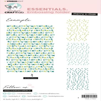 Studio Light Essentials Embossing Folder-Nr. 15, Merry X-mas