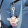 Stuffed Cow Gel Bead Squeeze Toy Backpack Clip Keychains - Discontinued