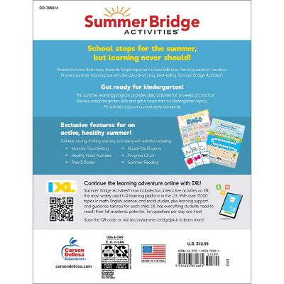 Summer Bridge Activities, Grades PK - K