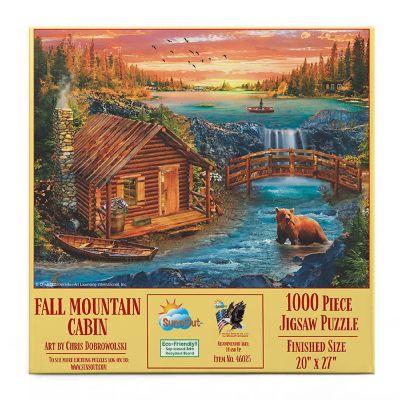 Sunsout Fall Mountain Cabin 1000 pc Jigsaw Puzzle | Oriental Trading