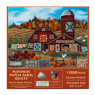 Sunsout Pumpkin Patch Farm Quilts 1000 pc Jigsaw Puzzle | Oriental Trading