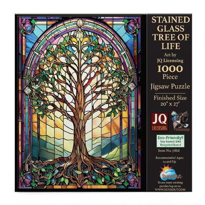 Sunsout Stained Glass Tree of Life 1000 pc Jigsaw Puzzle | Oriental Trading