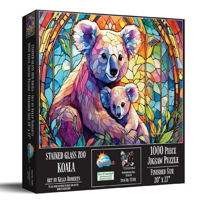 Sunsout Stained Glass Zoo Koala 1000 pc Jigsaw Puzzle | Oriental Trading