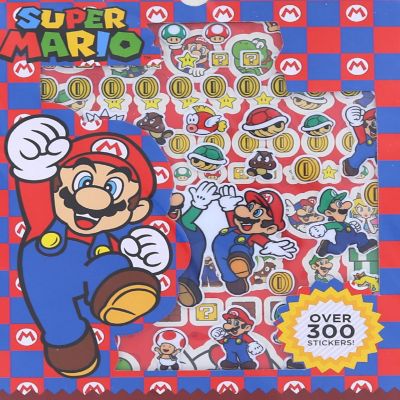 Super Mario Sticker Book 4 Sheets Over 300 Stickers | Oriental Trading