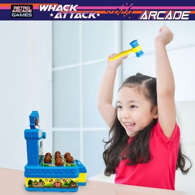 Thin Air Games Whack Attack Arcade –Lights & Sounds, LED Scoring, Soft Hammer 3+