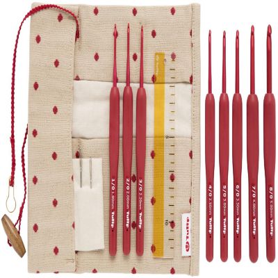 Tulip Etimo Red Crochet Hook W/ Cushion Grip Set | Oriental Trading