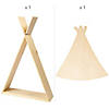 Value DIY Unfinished Wood Teepee Decor Assortment - 2 Pc.