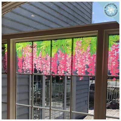 WINDOW FLAKES WINDOW CLINGS - WISTERIA BORDER PINK | Oriental Trading