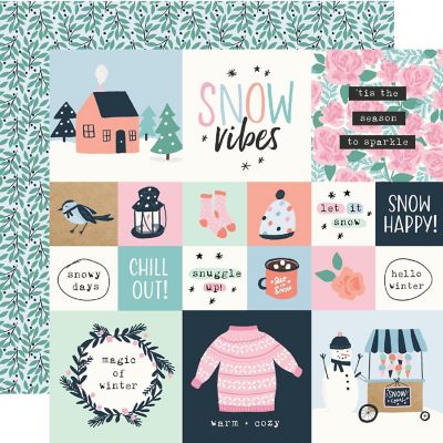 Winter Wonder Double-Sided Cardstock 12"X12"-2X2/4X4 Elements ...