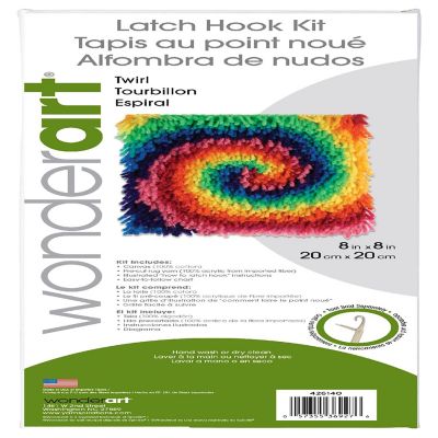 Wonderart Latch Hook Kit 8"X8"-Twirl | Oriental Trading