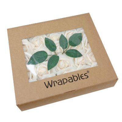 Wrapables Cream Artificial Flowers, 50 Real Touch Latex Roses | Oriental Trading