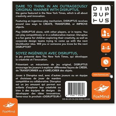 Xfoxmind Games: Disruptus Mind Card Dice Game, Ages 10+