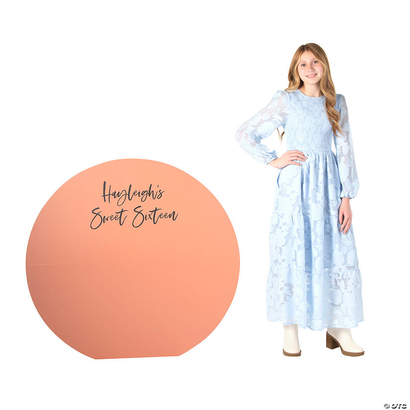 45" x 43" Personalized Round Backdrop Cardboard Cutout Stand-up ...