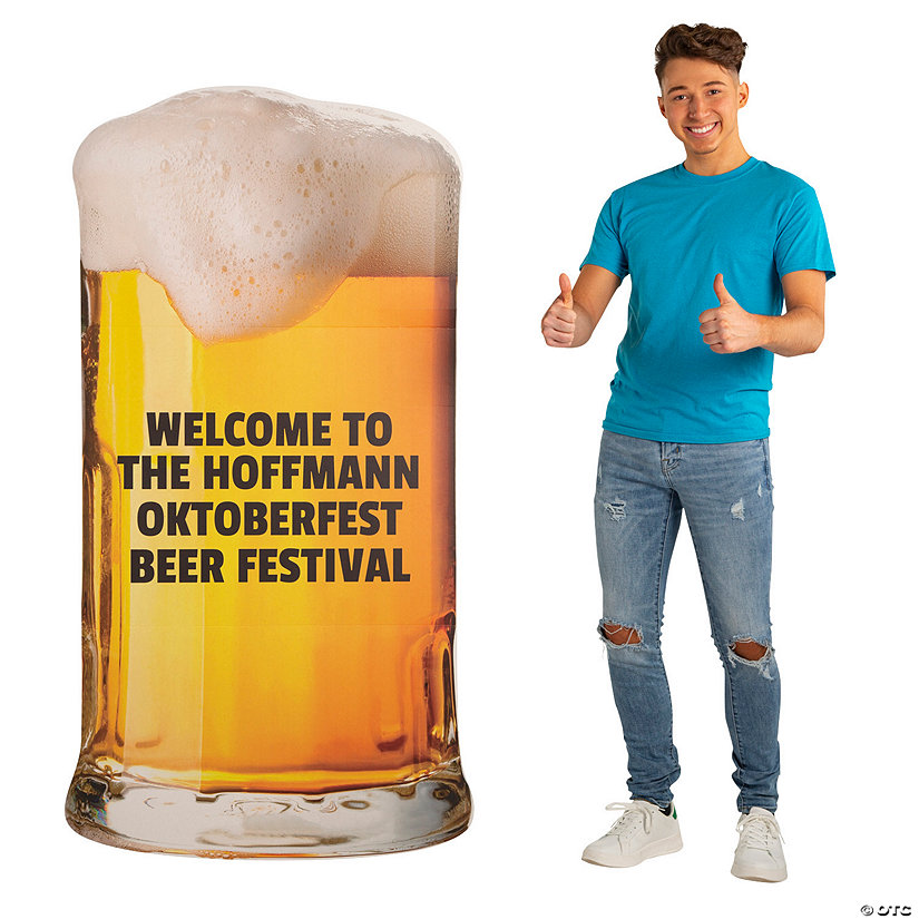 71" Personalized Beer Mug Cardboard Cutout Stand-Up | Oriental Trading