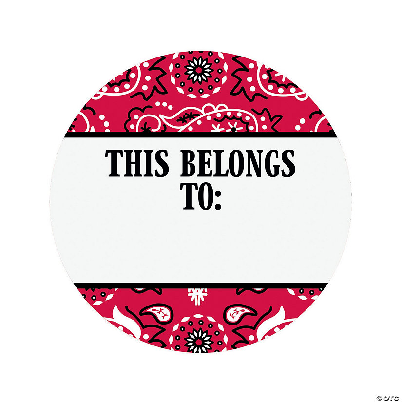 Bulk 144 Pc. Personalized Bandana Print Labels | Oriental Trading