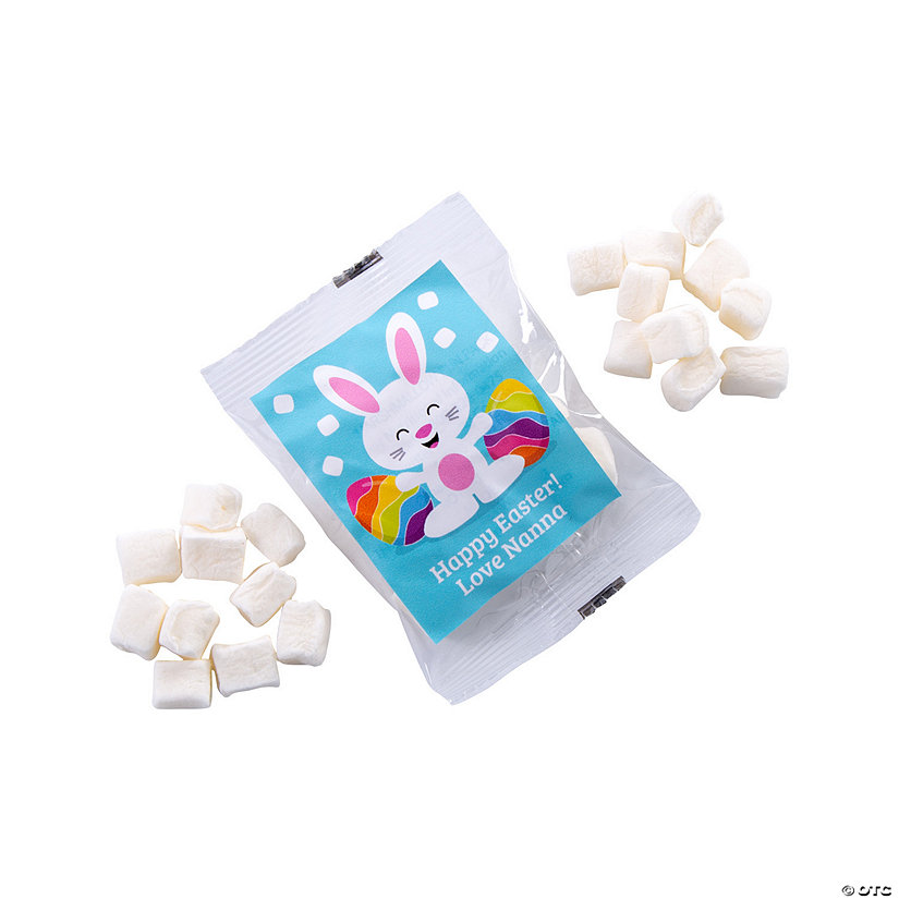 Bulk 57 Pc. Personalized Easter Bunny Poop Mini Marshmallow Fun Packs
