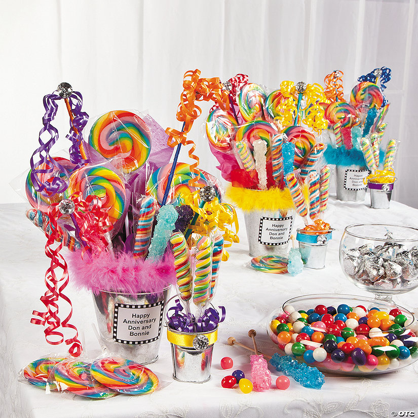 Candy Filled Galvanized Buckets Idea