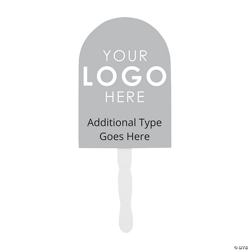 Custom Full-Color Logo Cut Hand Fans - 12 Pc.
