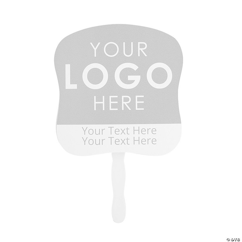 Custom Full-Color Logo Hand Fans - 12 Pc.