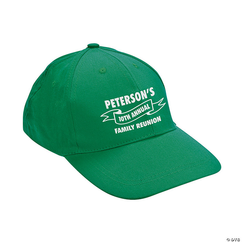 Green Personalized Family Tree Baseball Caps - 12 Pc. | Oriental Trading