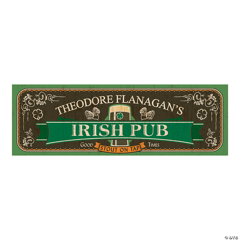 Irish Pub Party Custom Banner - Small | Oriental Trading