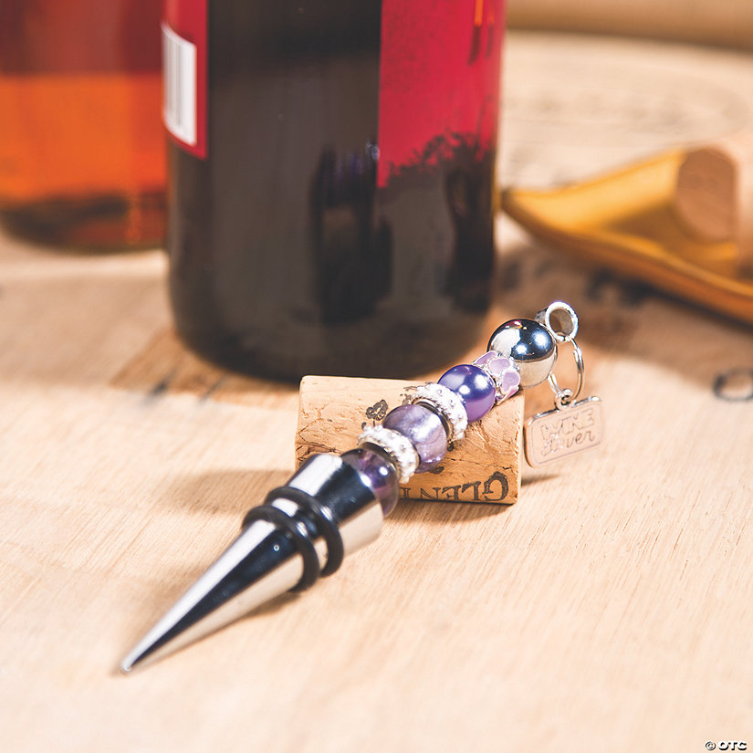 Large Hole Beaded Wine Stopper Idea
