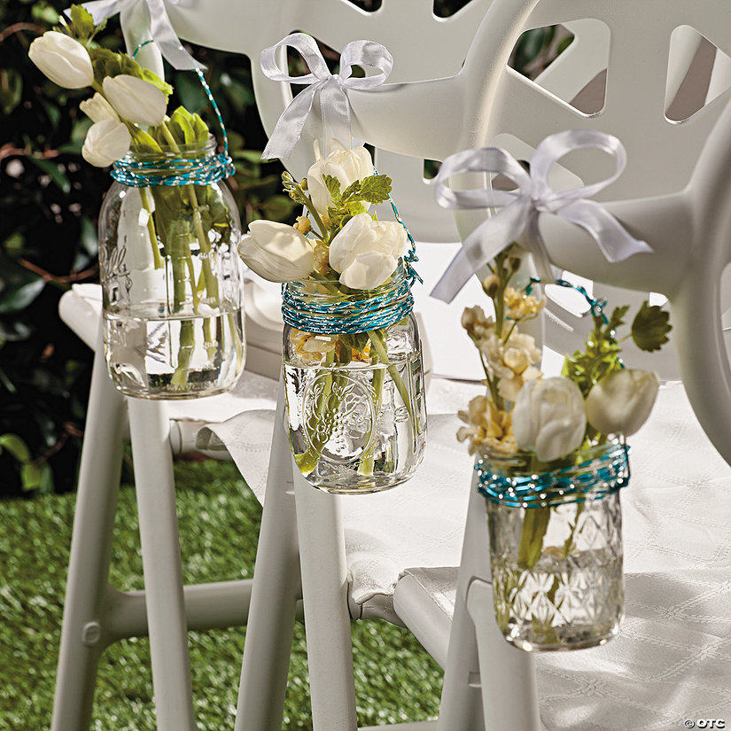 Mason Jar Chair Decorations Idea