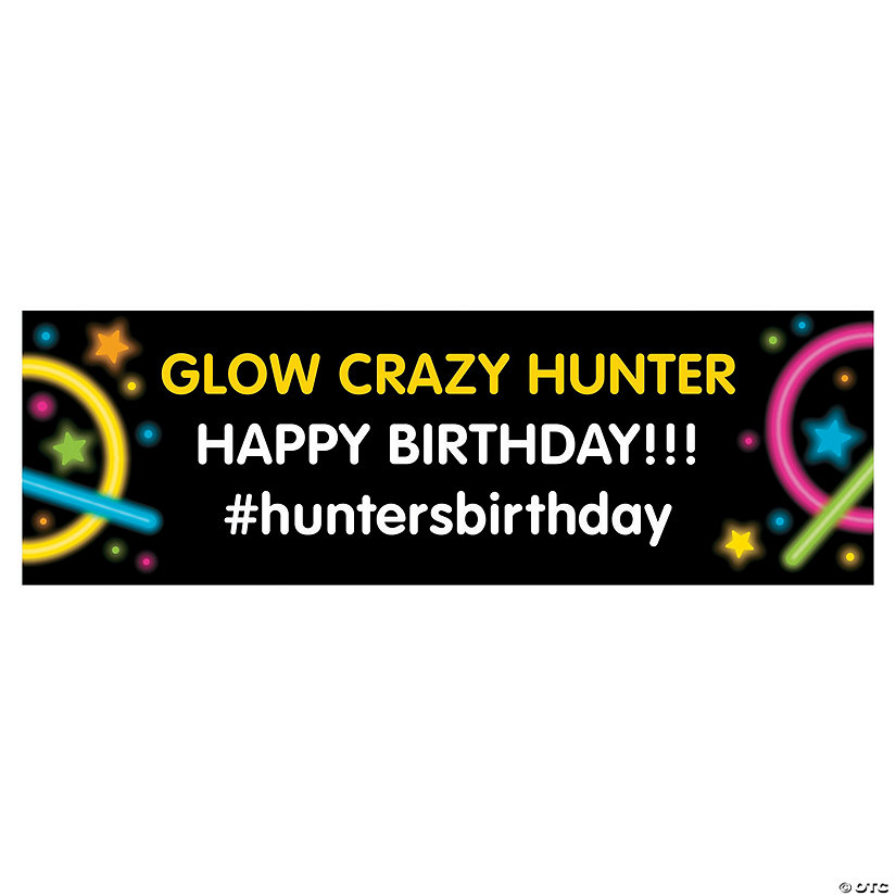 Neon Glow Party Custom Banner - Medium | Oriental Trading