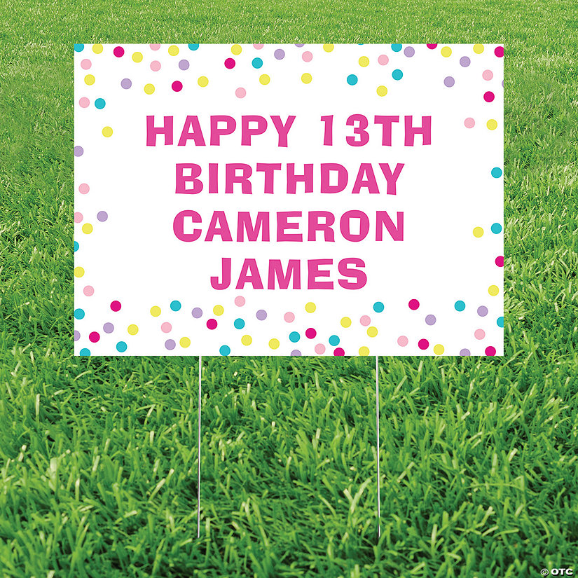 Personalized 22" x 16" Sprinkles Yard Sign | Oriental Trading