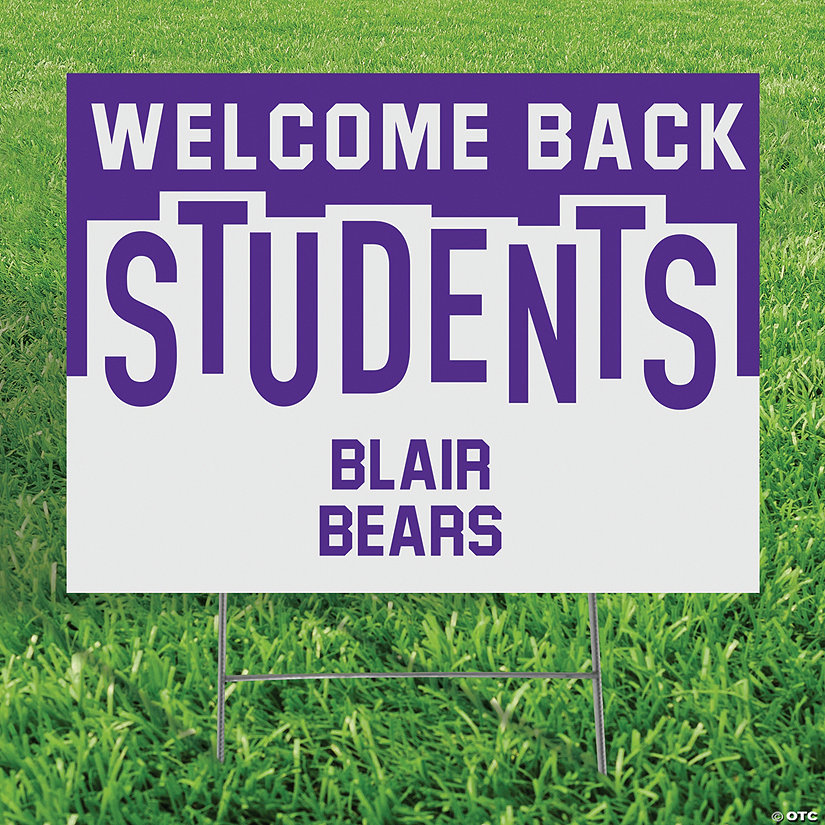 Personalized 24" x 16" Welcome Back Students Yard Sign | Oriental Trading