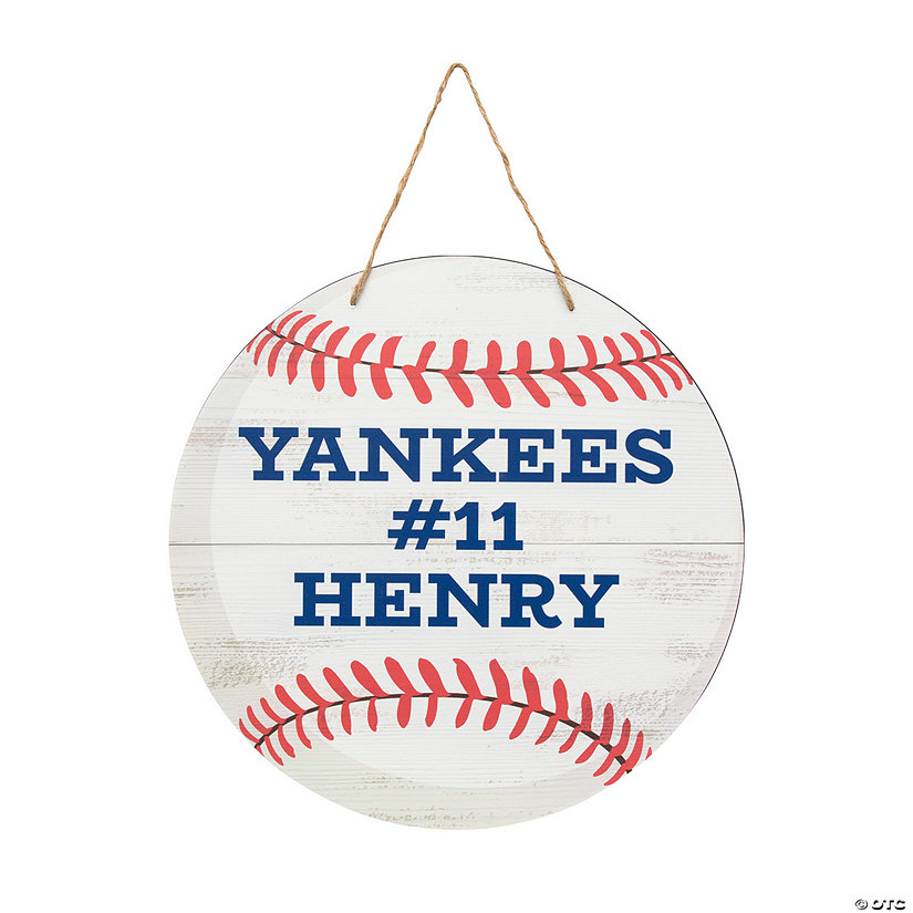 Personalized Baseball Door Sign