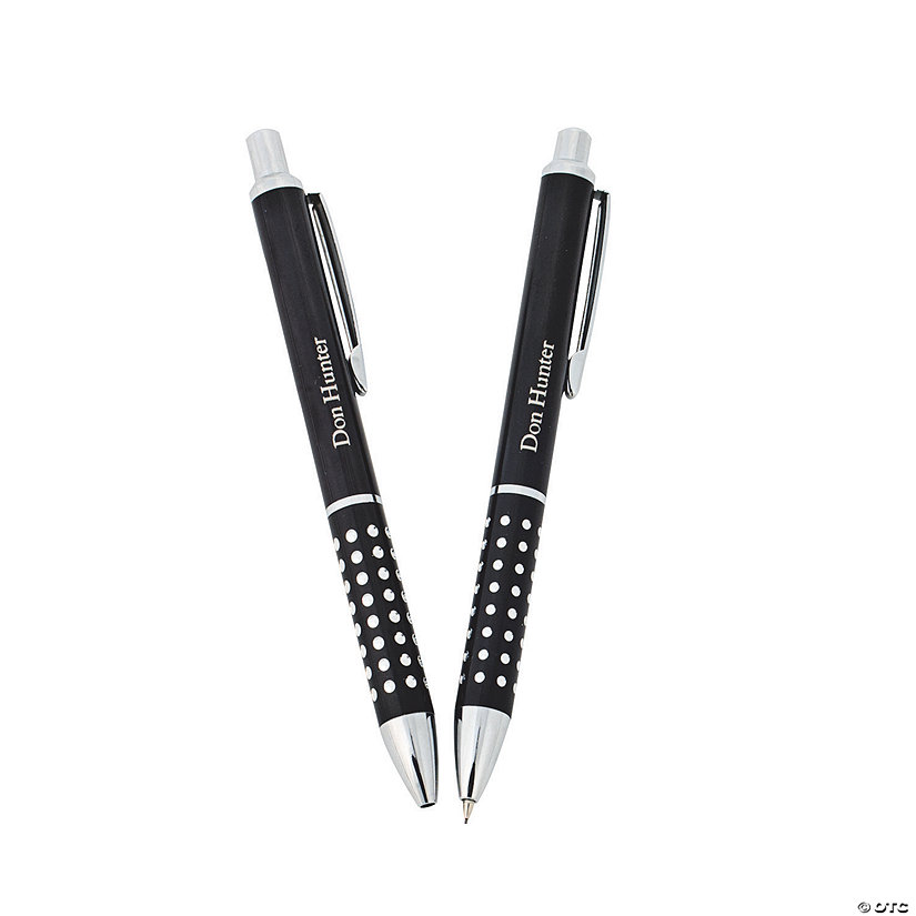 Personalized Black Pen & Pencil Set - Discontinued
