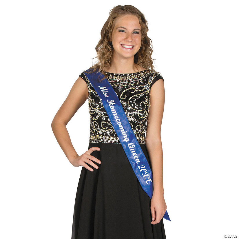 Personalized Blue Open Text Sash