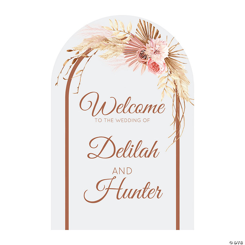 Personalized Boho Neutral Welcome Sign | Oriental Trading