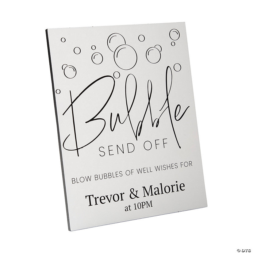 Personalized Bubble Favor Tabletop Sign