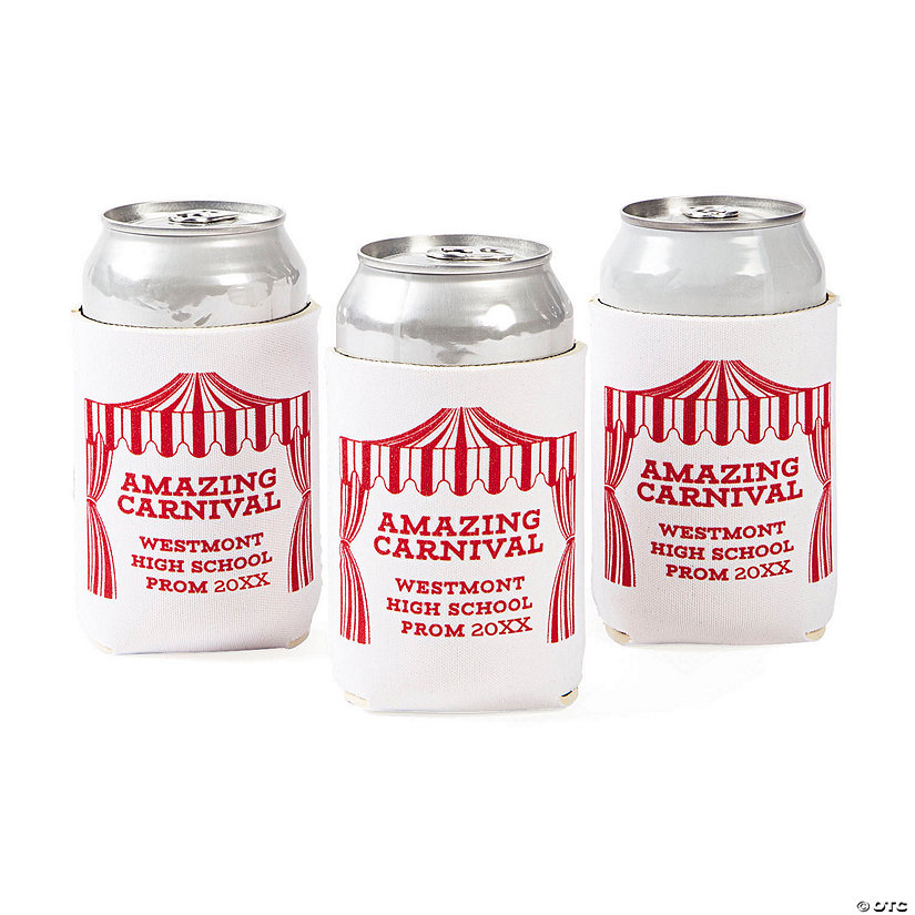 Personalized Carnival Can Coolers