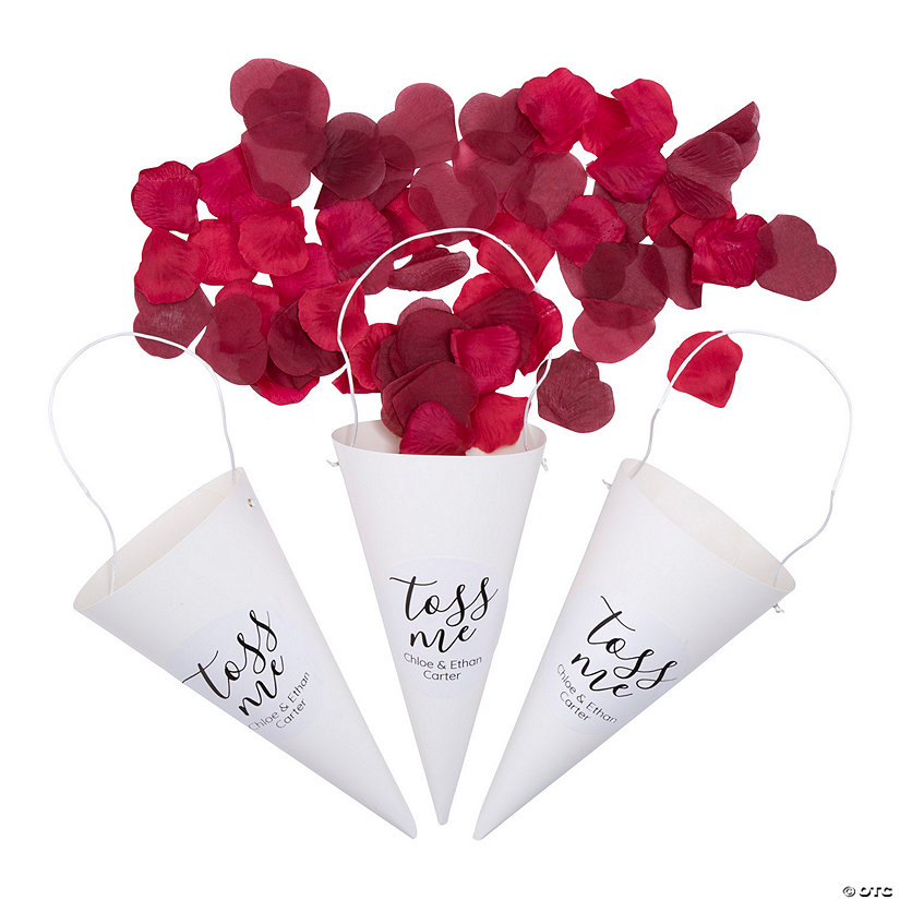 Personalized Confetti Toss Confetti Cones - 24 Pc.