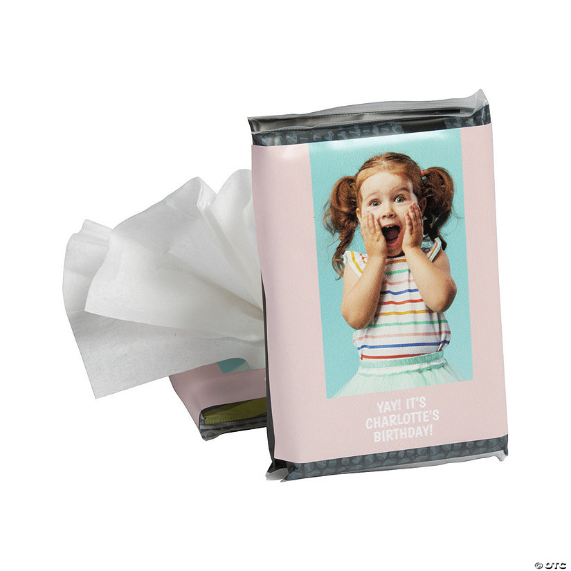 Personalized Custom Photo Tissue Pack Stickers - 24 Pc. | Oriental Trading