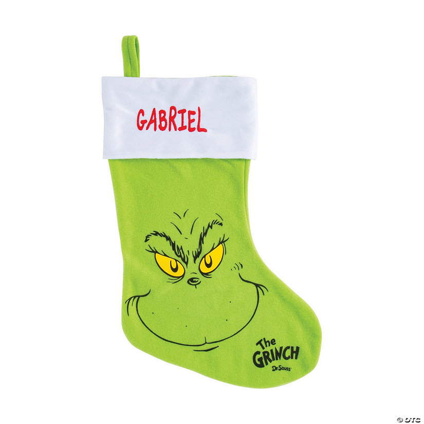 Personalized Dr. Seuss™ The Grinch Christmas Stocking | Oriental Trading