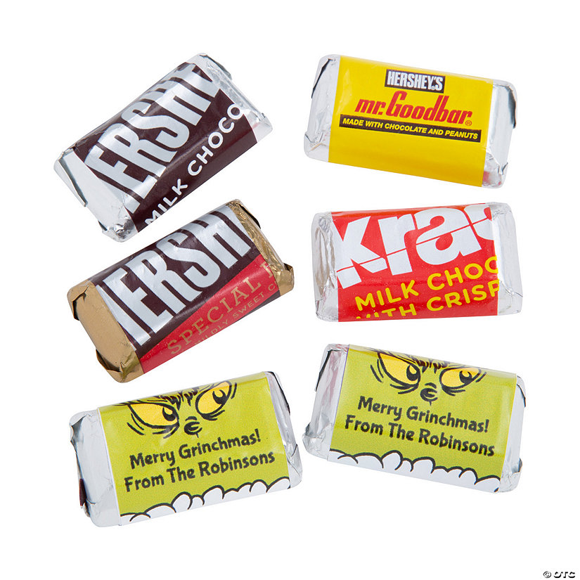 Personalized Dr. Seuss™ The Grinch Mini Candy Bar Labels - 30 Pc ...