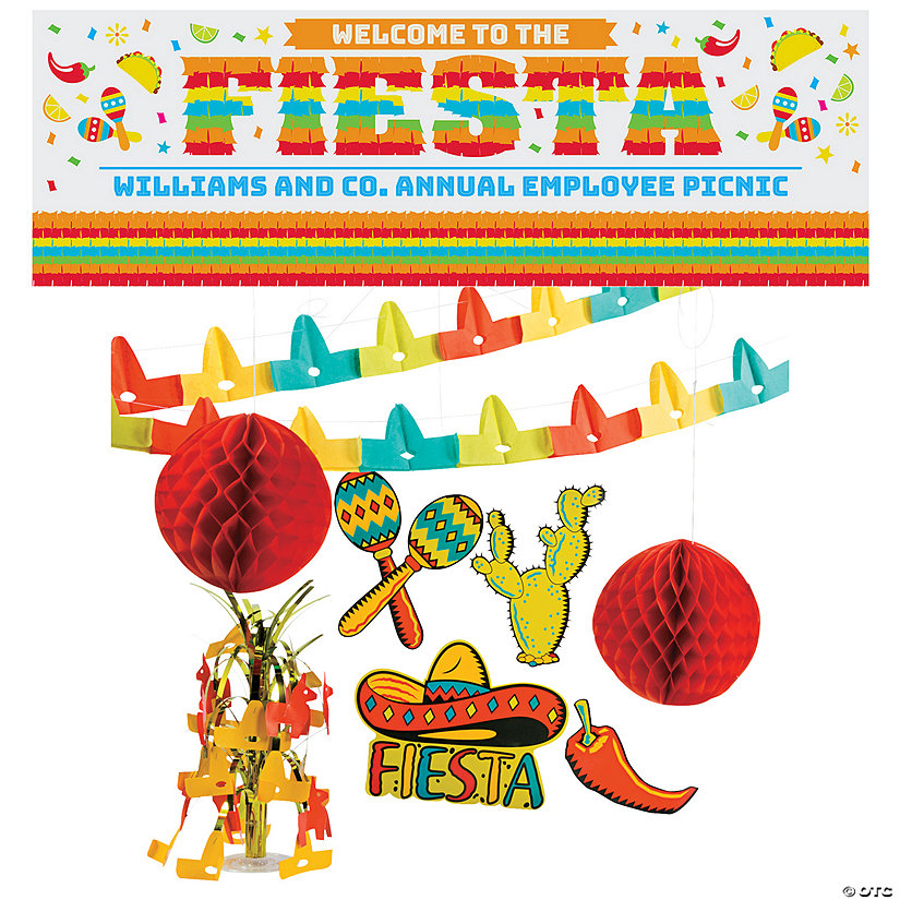 Personalized Fiesta Banner Decorating Kit - 10 Pc.