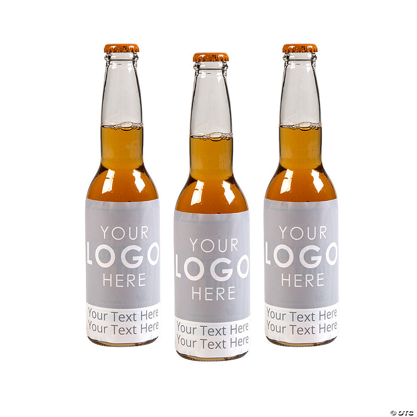 Personalized Full-Color Logo Beer Bottle Labels - 12 Pc. | Oriental Trading
