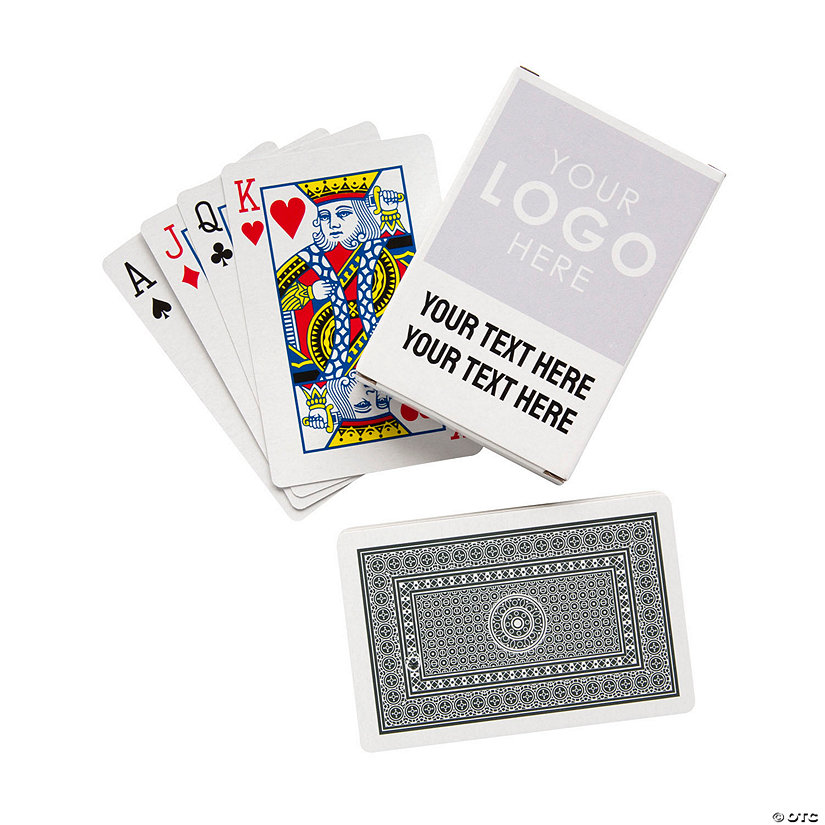 Personalized Full-Color Logo Playing Cards - 12 Pc.