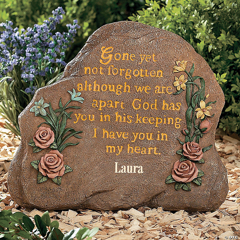 Personalized Gone Yet Not Forgotten Garden Stone - Discontinued